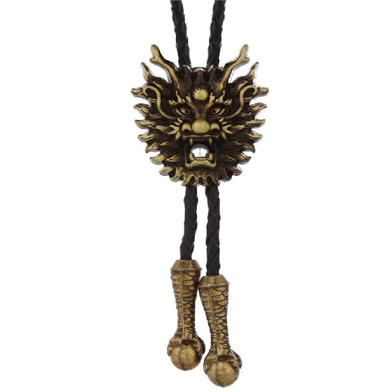 1 Pc Punk Western Cowboy Bolo Tie Loong Necktie Necklace Costume ...