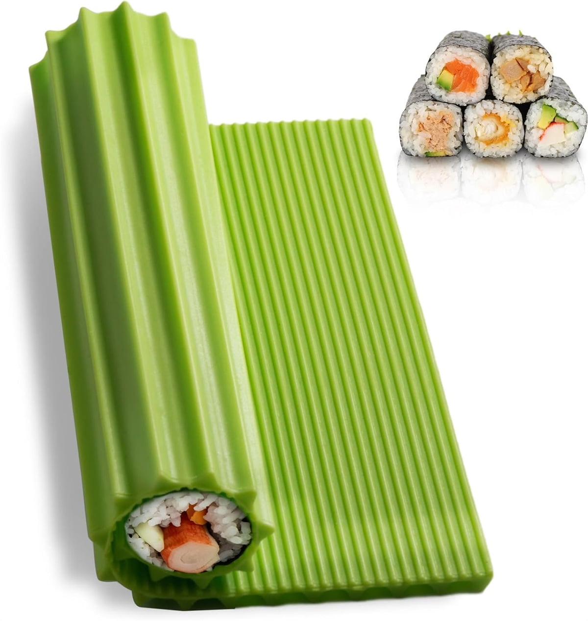1 Pc Reusable Sushi Mat,Sushi Rolling Mat with Roller Shutter Design ...