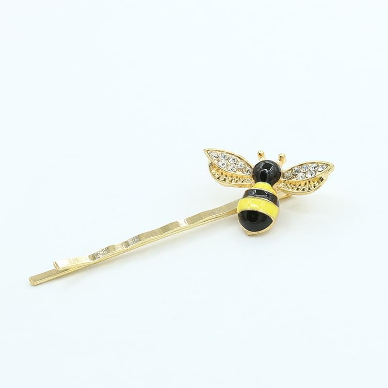 1 Pc Rhinestone Bee Hair Clips Bees Enamel Rhinestone Hair Bobby Pins ...