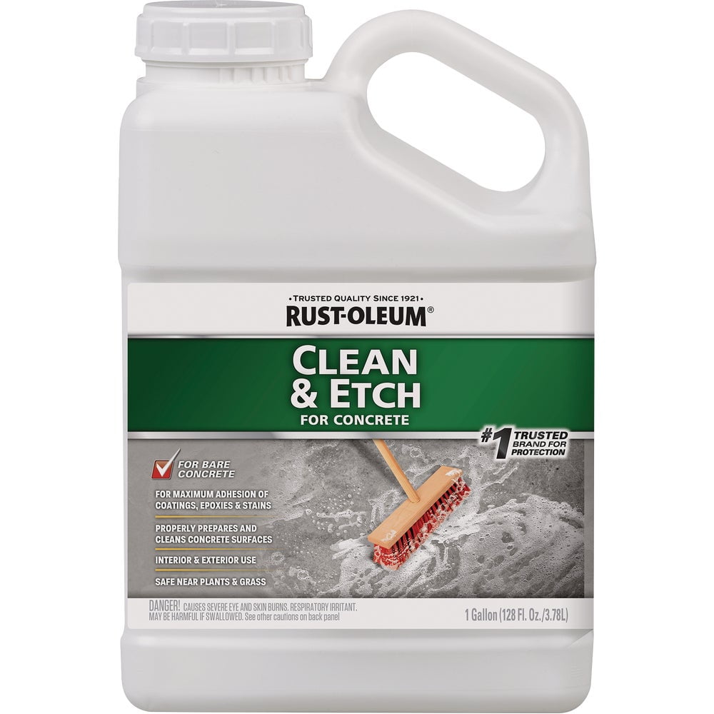 1 Pc Rust-Oleum 1 Gal. Concrete Clean & Etch Ready-To-Use - Walmart.com
