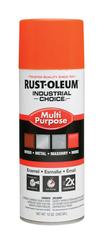 1 Pc, Rust-Oleum Industrial Choice Osha Safety Orange Multi-Purpose ...