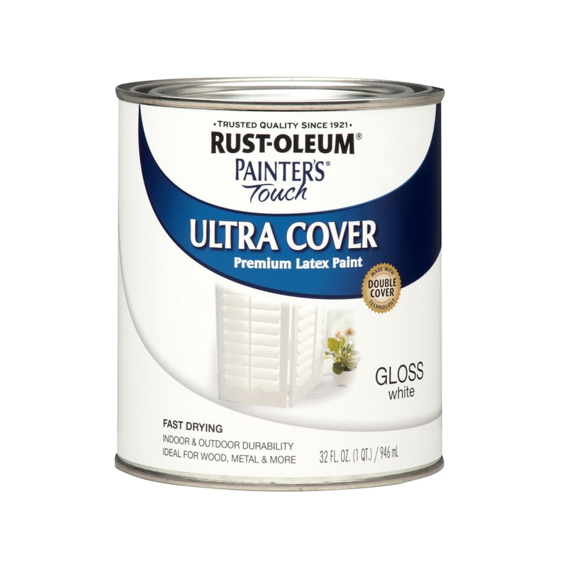 1 Pc, Rust-Oleum Painters Touch Ultra Cover Gloss White Water-Based ...