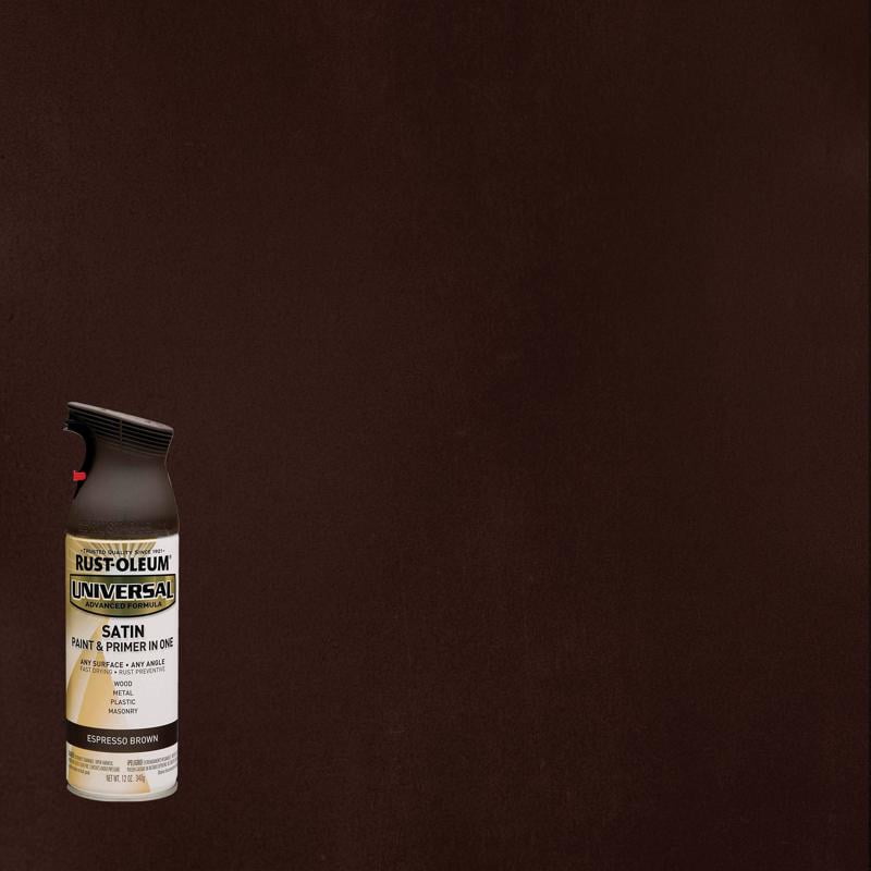 1 Pc, Rust-Oleum Universal Satin Espresso Brown Spray Paint 12 Oz ...