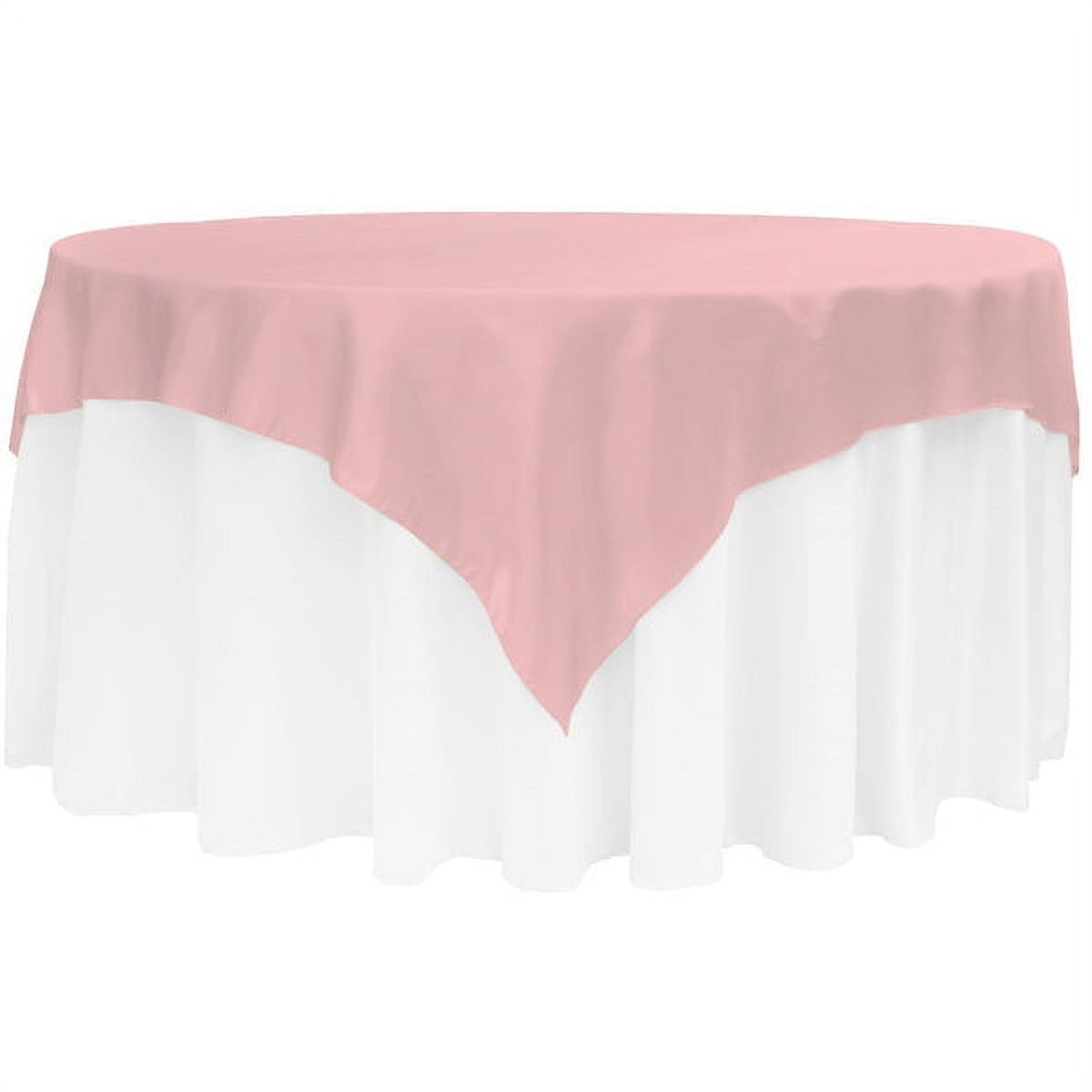 1 Pc, Satin Square 72"X72" Table Overlay - Dusty Rose/Mauve For Wedding ...