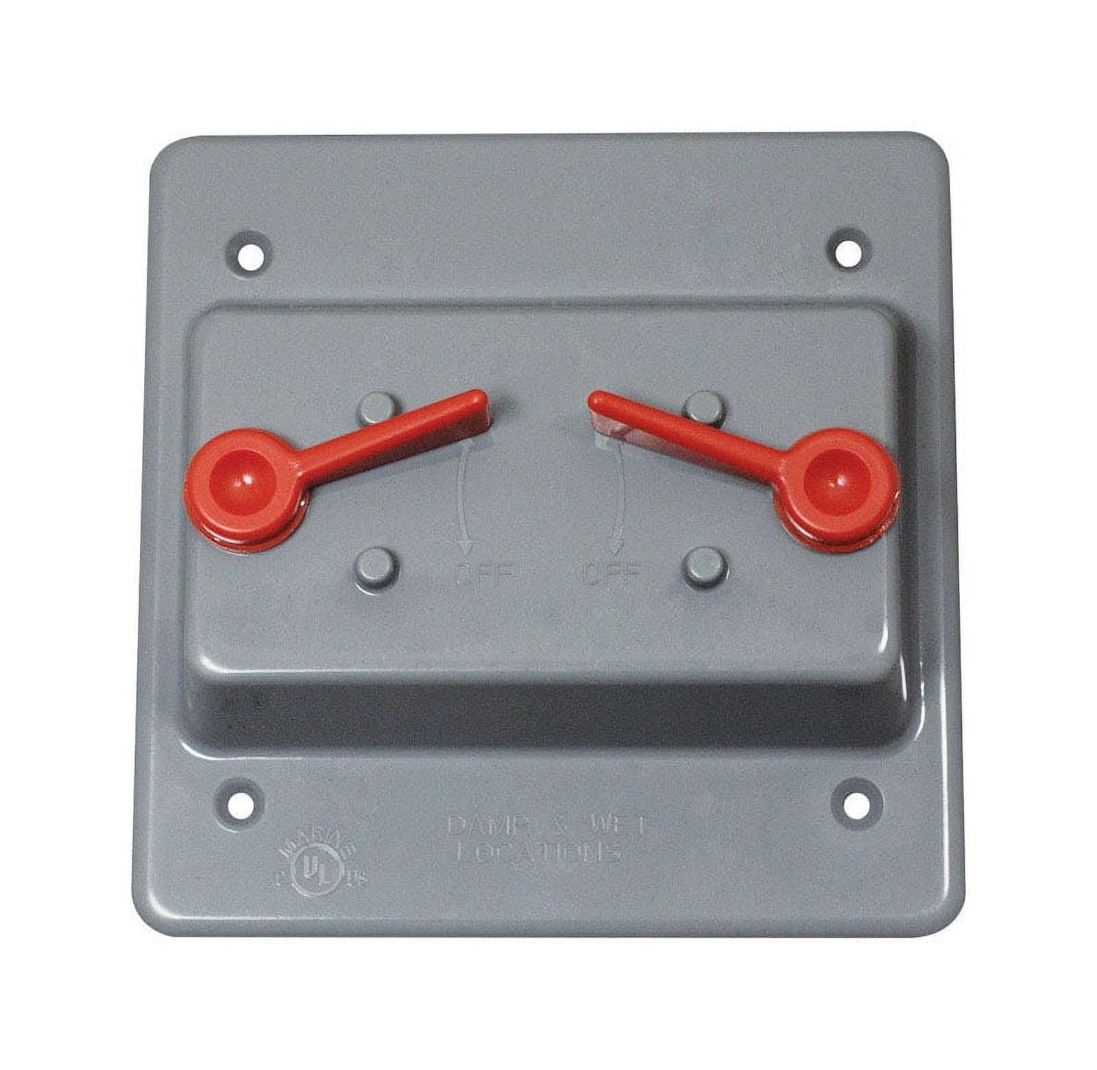 1 Pc, Sigma Engineered Solutions Square Plastic 2 Gang Toggle Switch ...