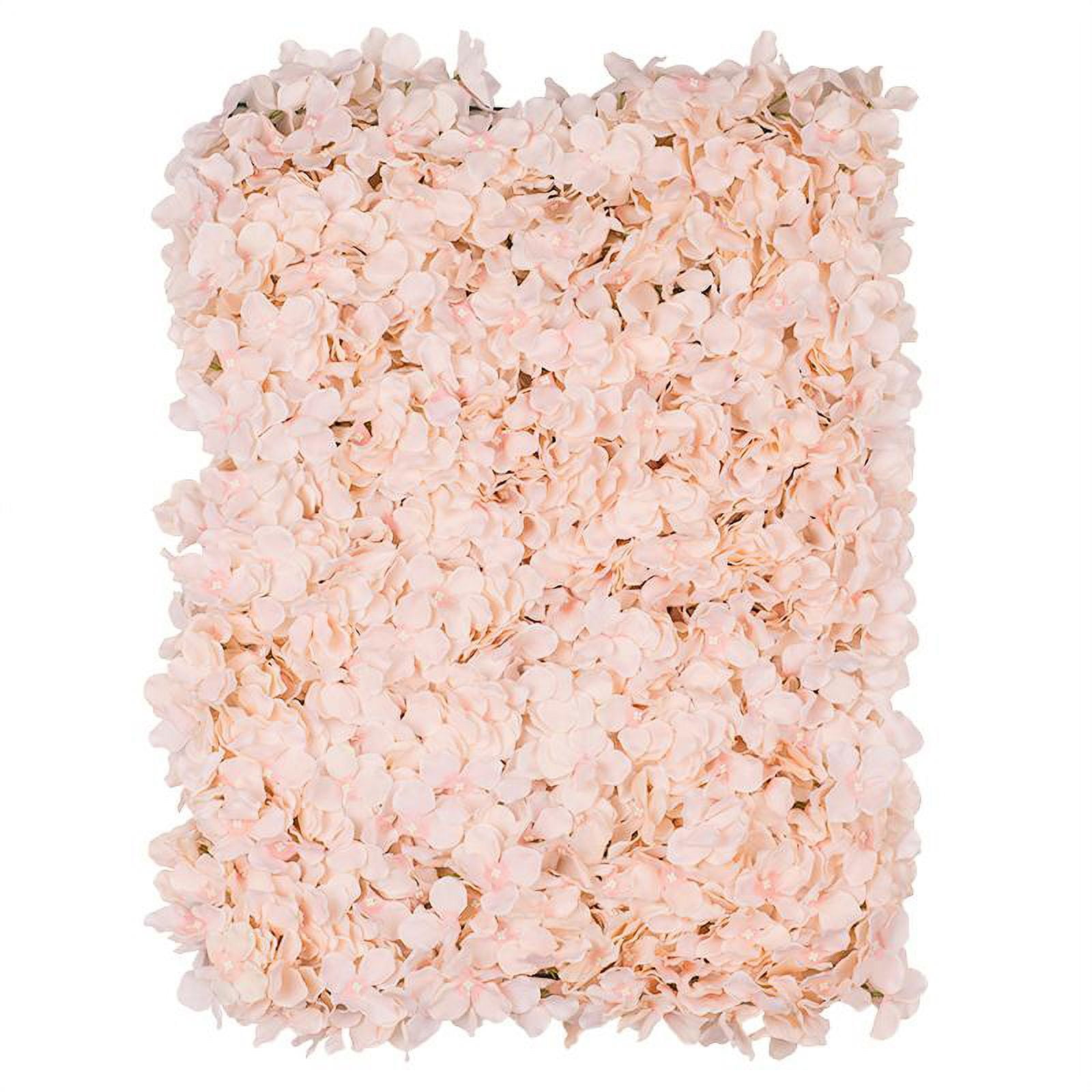 1 Pc, Silk Hydrangeas 16"X24" Flower Wall Backdrop Panel - Light Pink ...