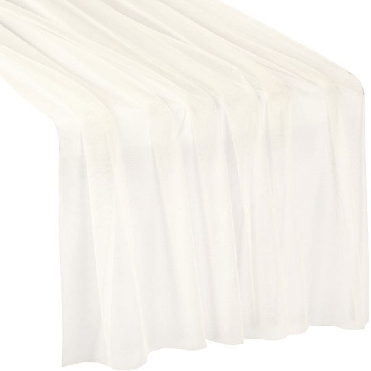 1 Pc, Soft Tulle Table Runner Extra Long 30" x 16Ft - Ivory for Wedding ...