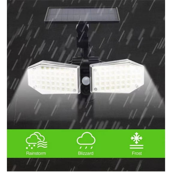 1 Pc Solar Wall Light — 3 Head Adjustable, Motion Sensor, 1248LM High ...