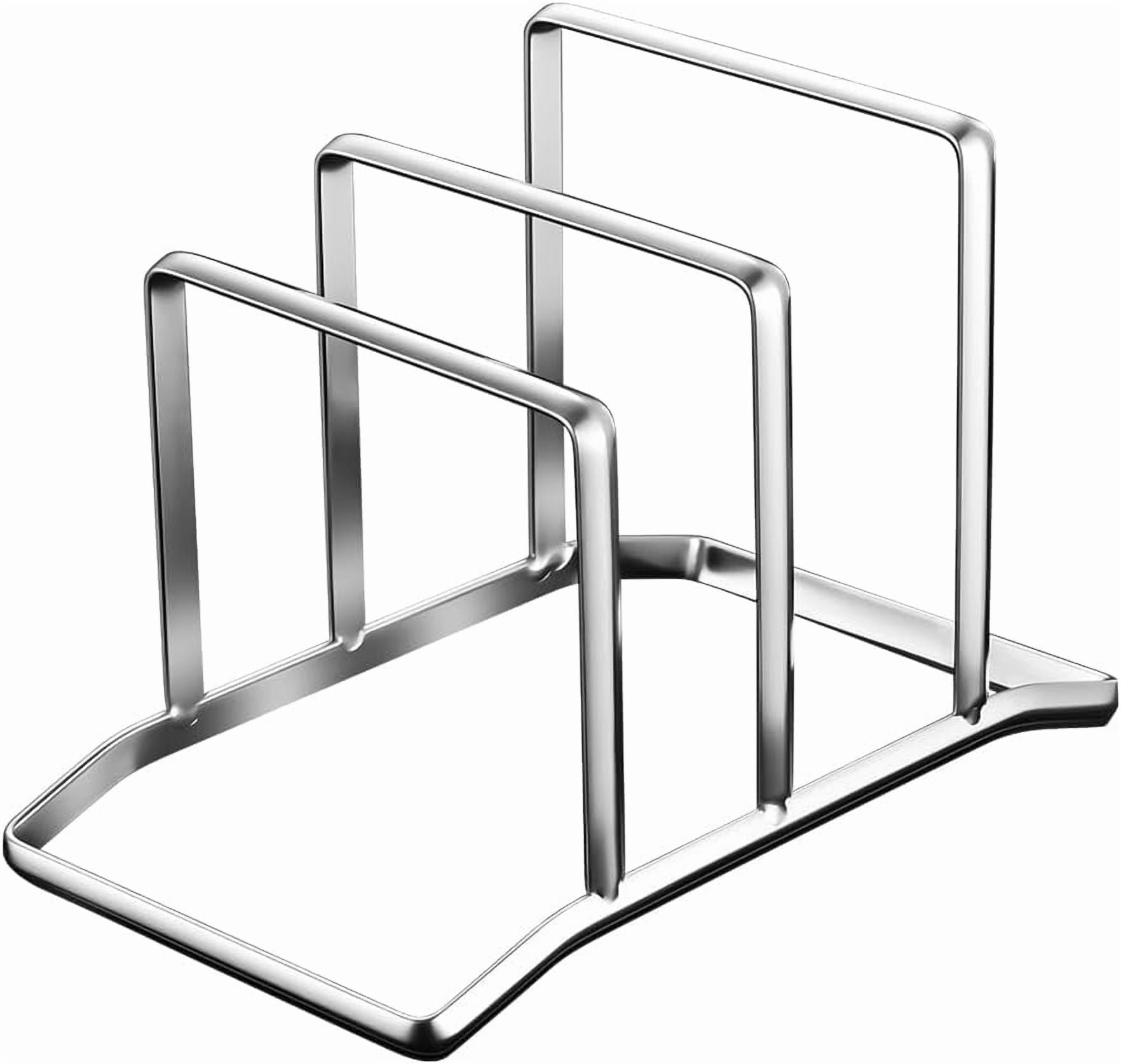 1 Pc Stainless Steel Cutting Board Pot Lid Organizer Rack Countertop ...