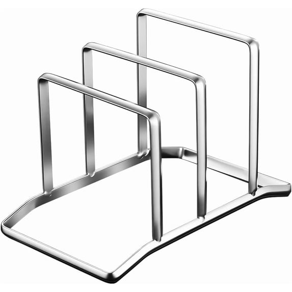 1 Pc Stainless Steel Cutting Board Pot Lid Organizer Rack Countertop ...