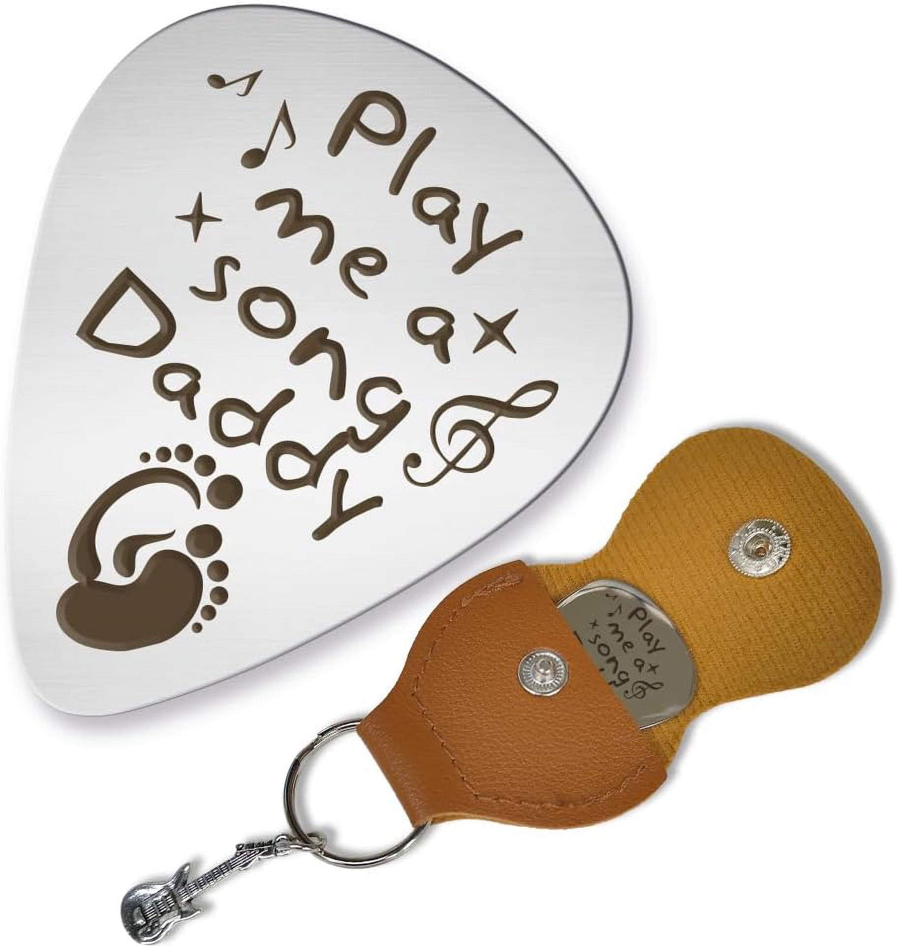 1 Pc Stainless Steel Guitar Pick Play Me a Song Daddy Picks Plectrums ...