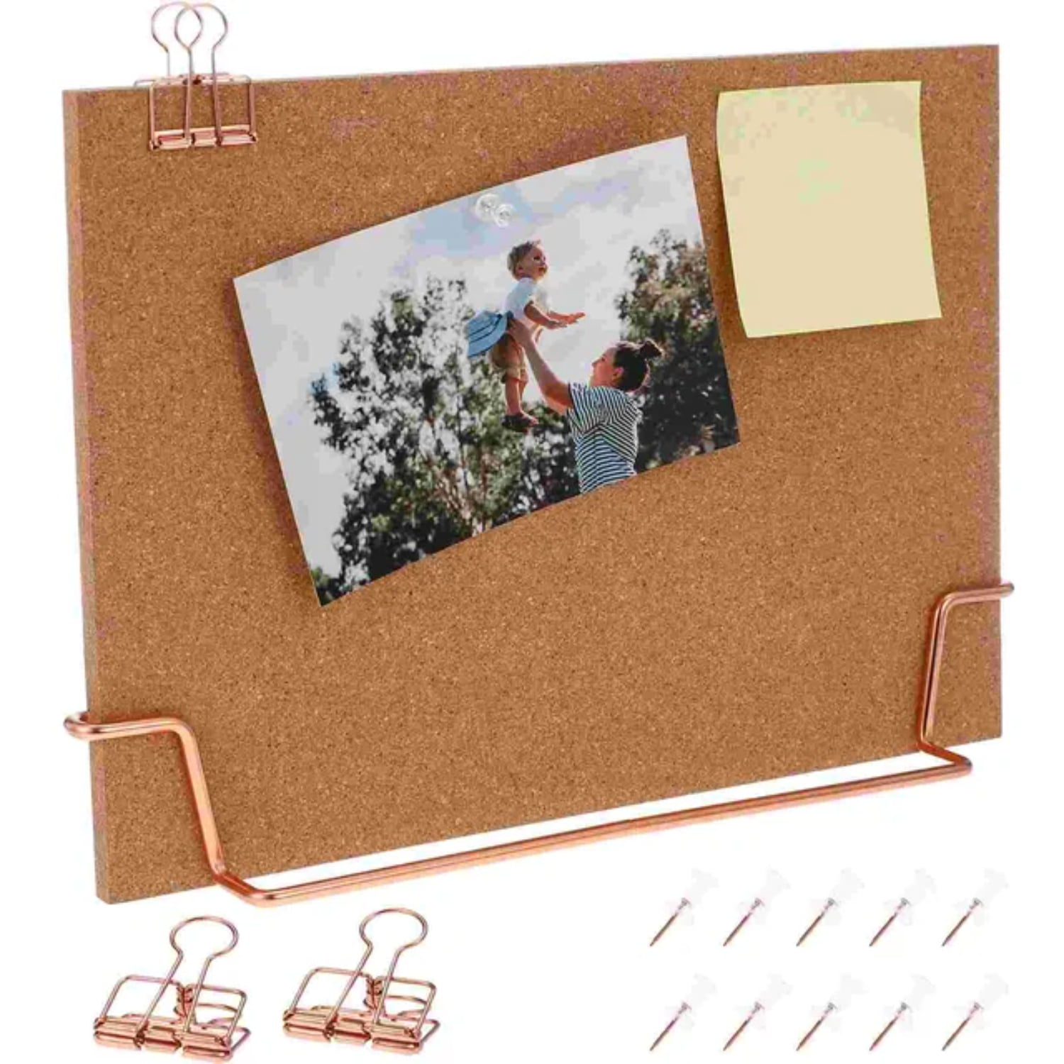 1 Pc Standing Double Sided Rectangular Display Cork Board Desktop Memo ...