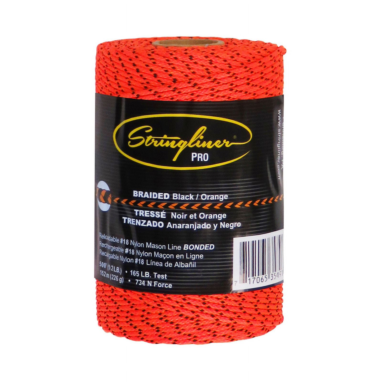 1 Pc, Stringliner Pro Mason'S Line Refill 500 Ft. Black/Orange Bonded ...