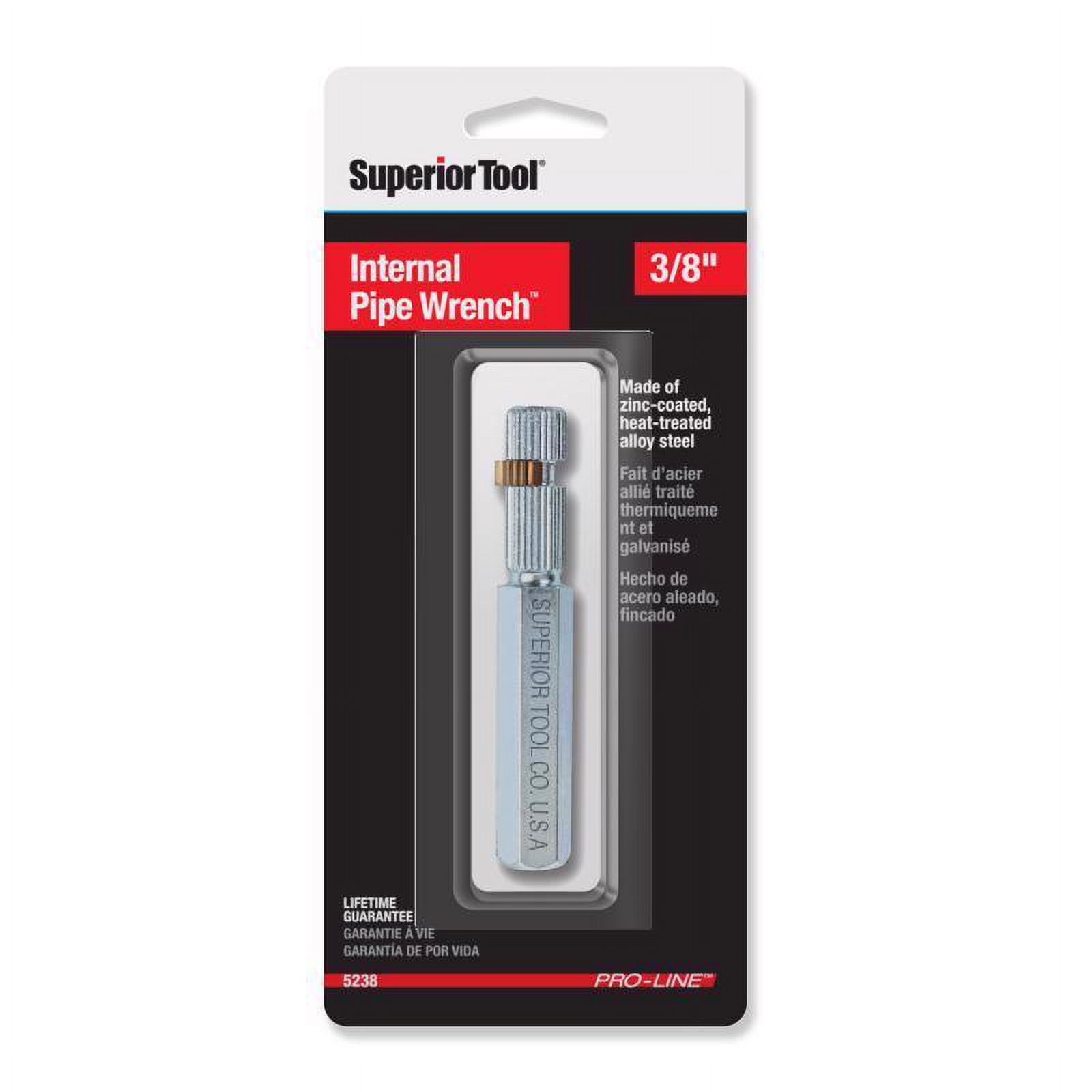 1 Pc, Superior Tool 3/8 In. Internal Pipe Wrench Silver 1 Pc - Walmart.com