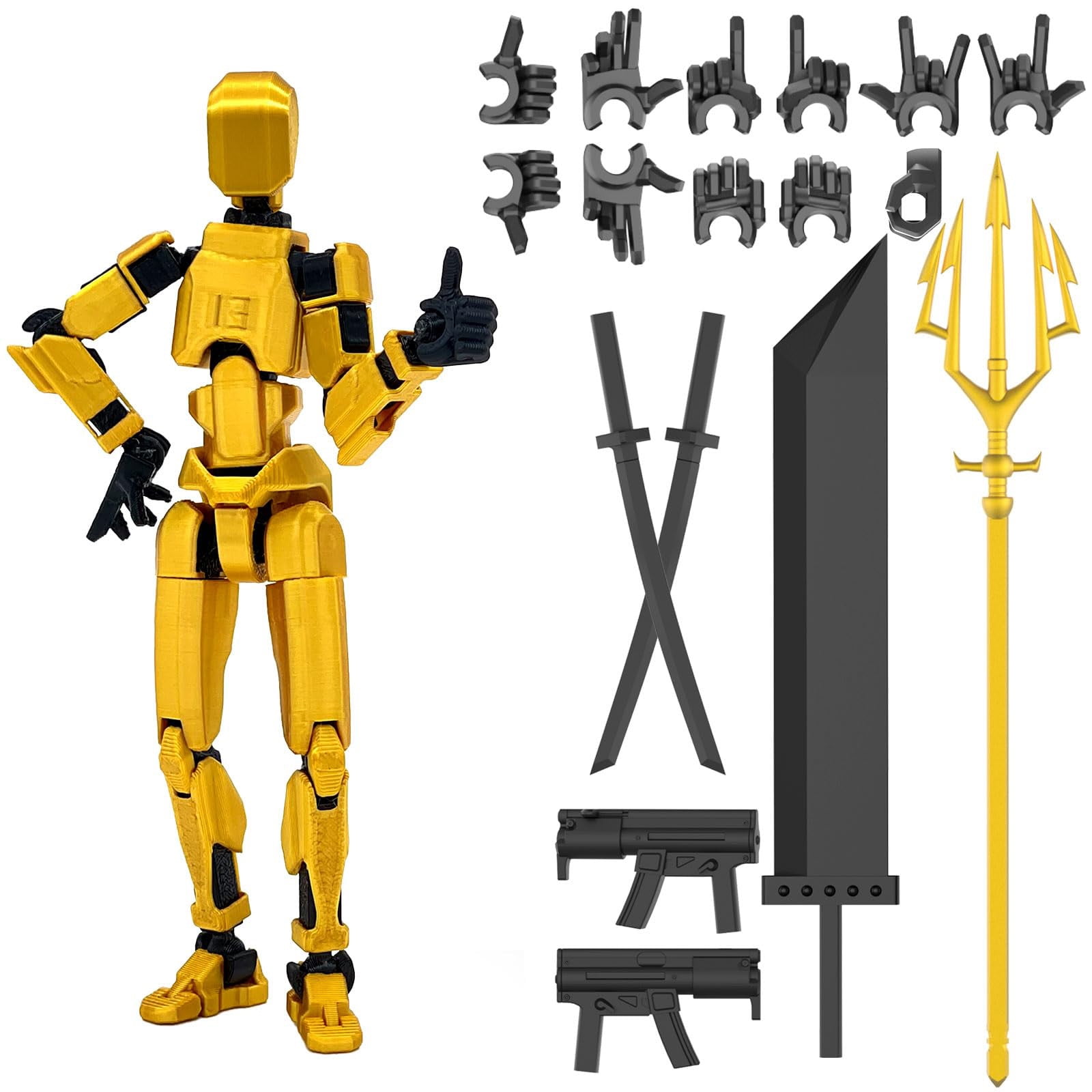 1 Pc T13 Action Figure Robot,Stikbot Toys with Weapon Accessories ...