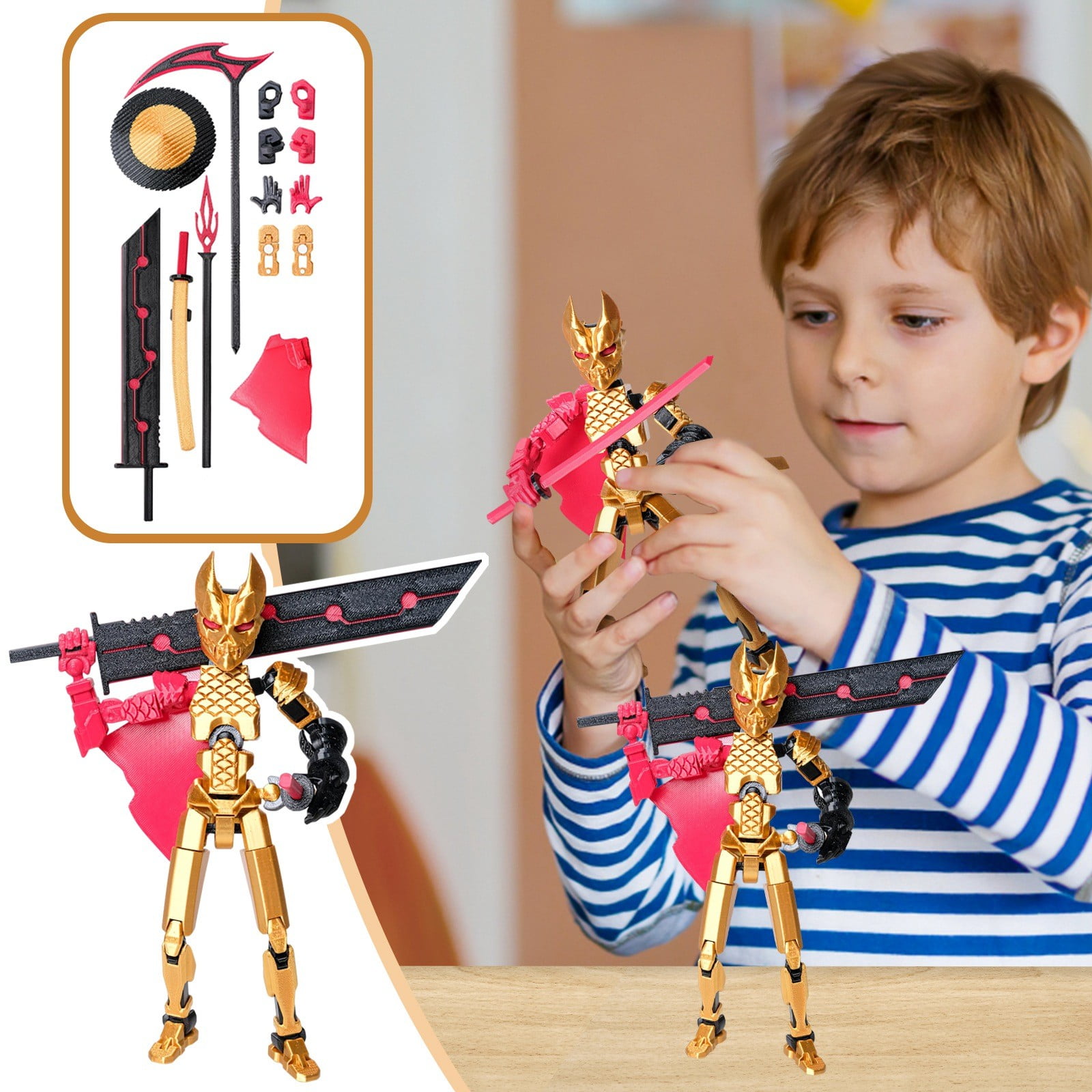 1 Pc T13 Action Figure Robot, Titan 13 Action Figure,Stikbot Toys with ...