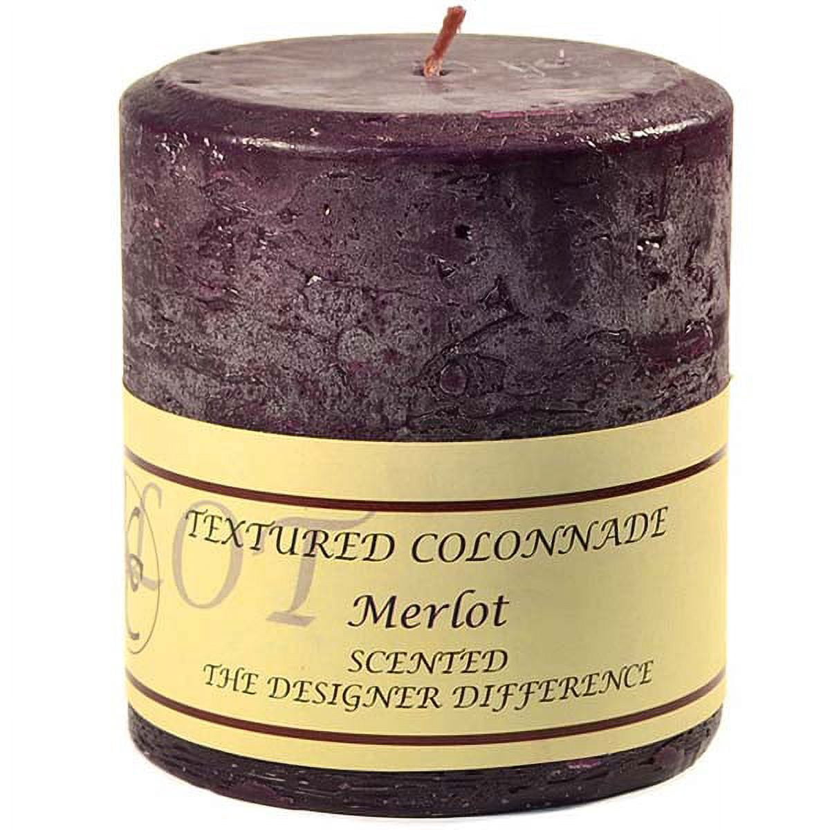 1 Pc Textured 4x4 Merlot Pillar Candles 4 in. diameterx4.25 in. tall ...