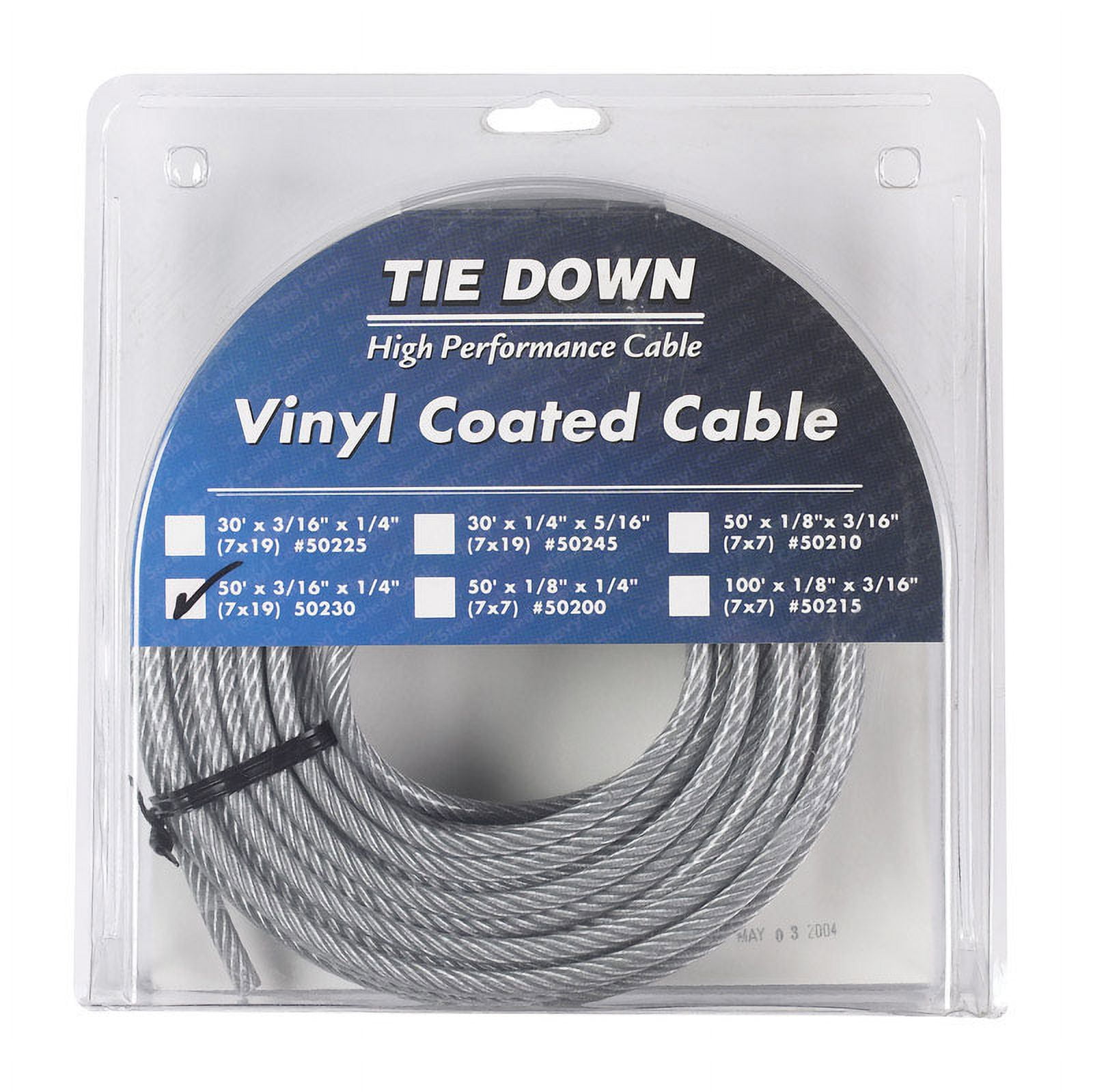1 Pc, Tie Down Engineering Vinyl Coated Galvanized Steel 3/16 In. D X ...