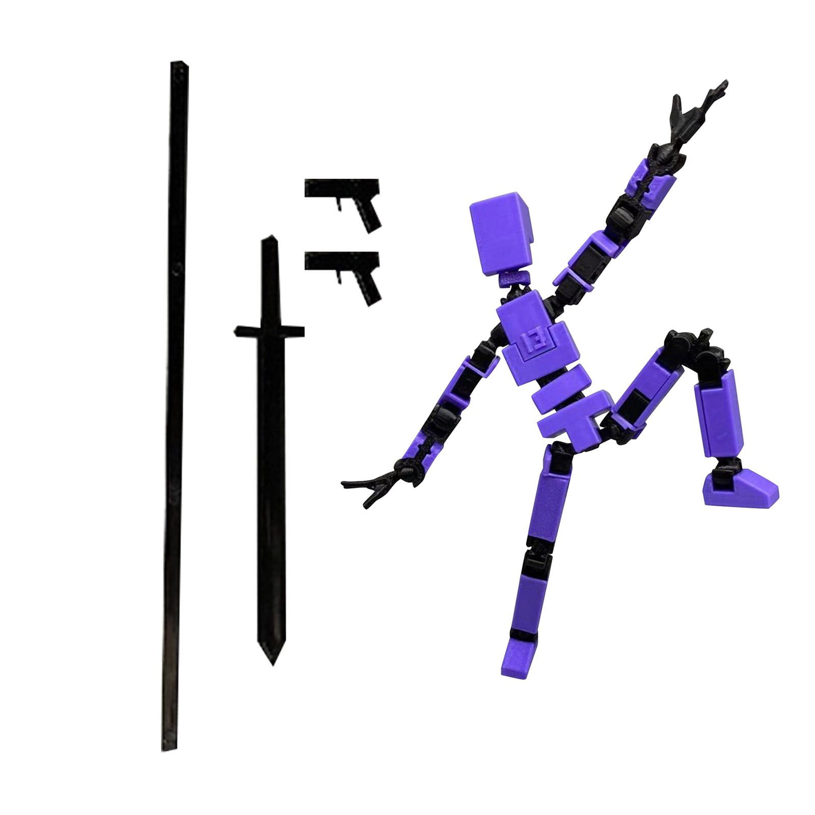 1 Pc Titan 13 Action Figure,Stikbot Toys with Weapon Accessories, T13 ...