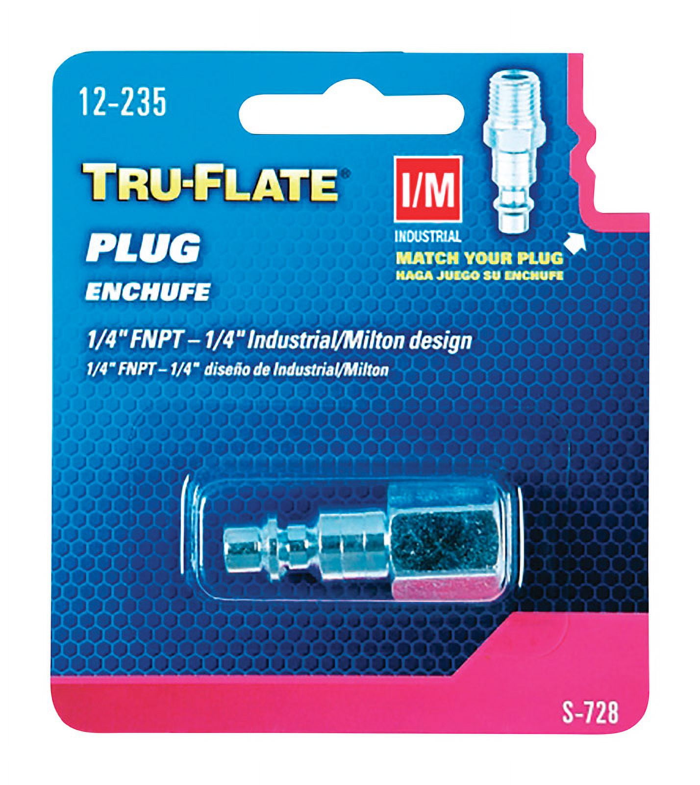 1 Pc, Tru-Flate Steel Air Plug 1/4 In. Female 1 Pc - Walmart.com