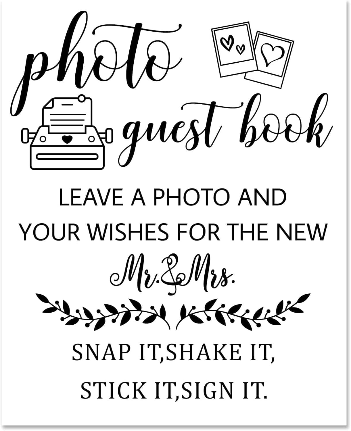 1 Pc Wedding Photo Guest Book Decor Poster Wedding Guest Book Wedding ...