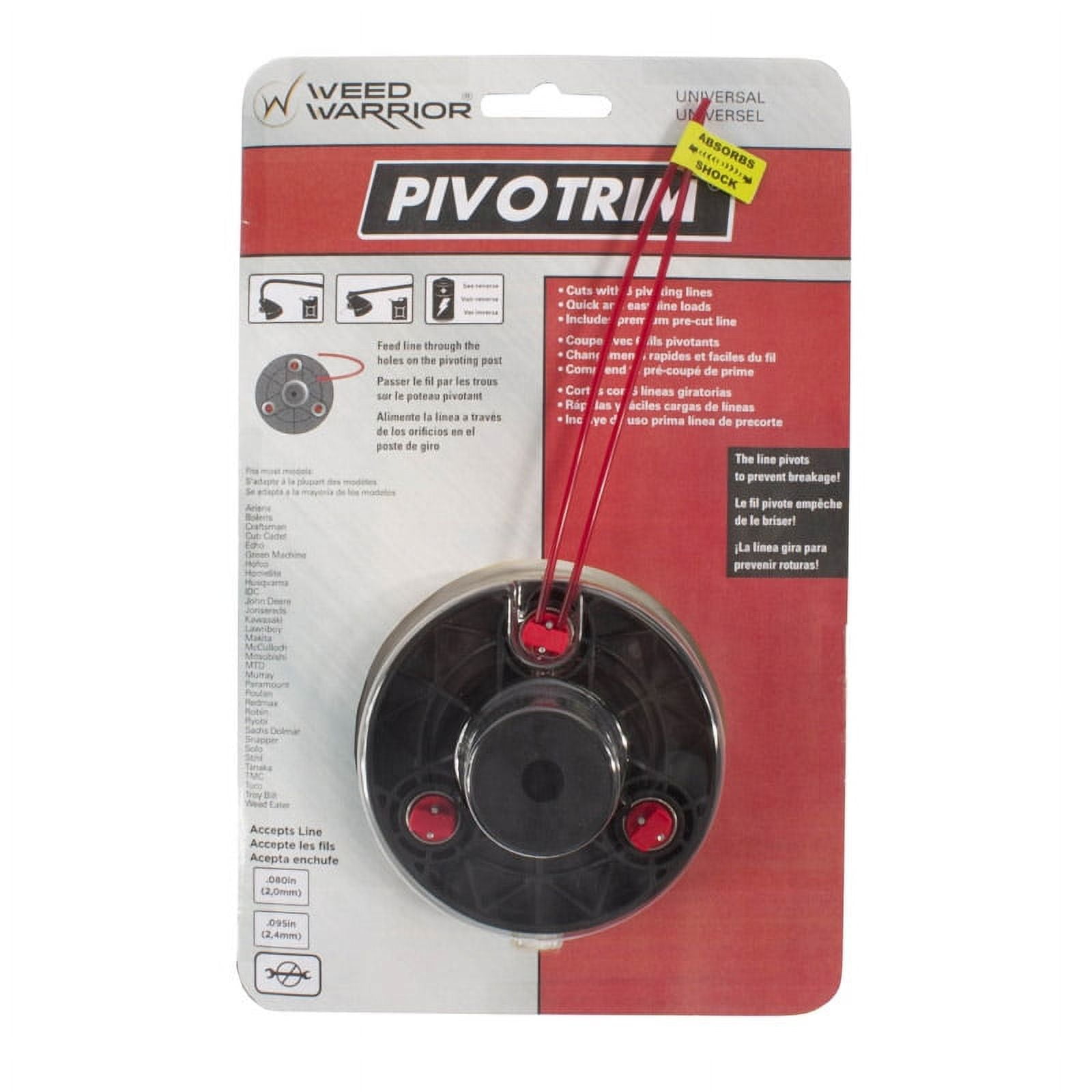 1 Pc, Weed Warrior Universal Fit Pivotrim Residential Grade 0.095 In. D ...
