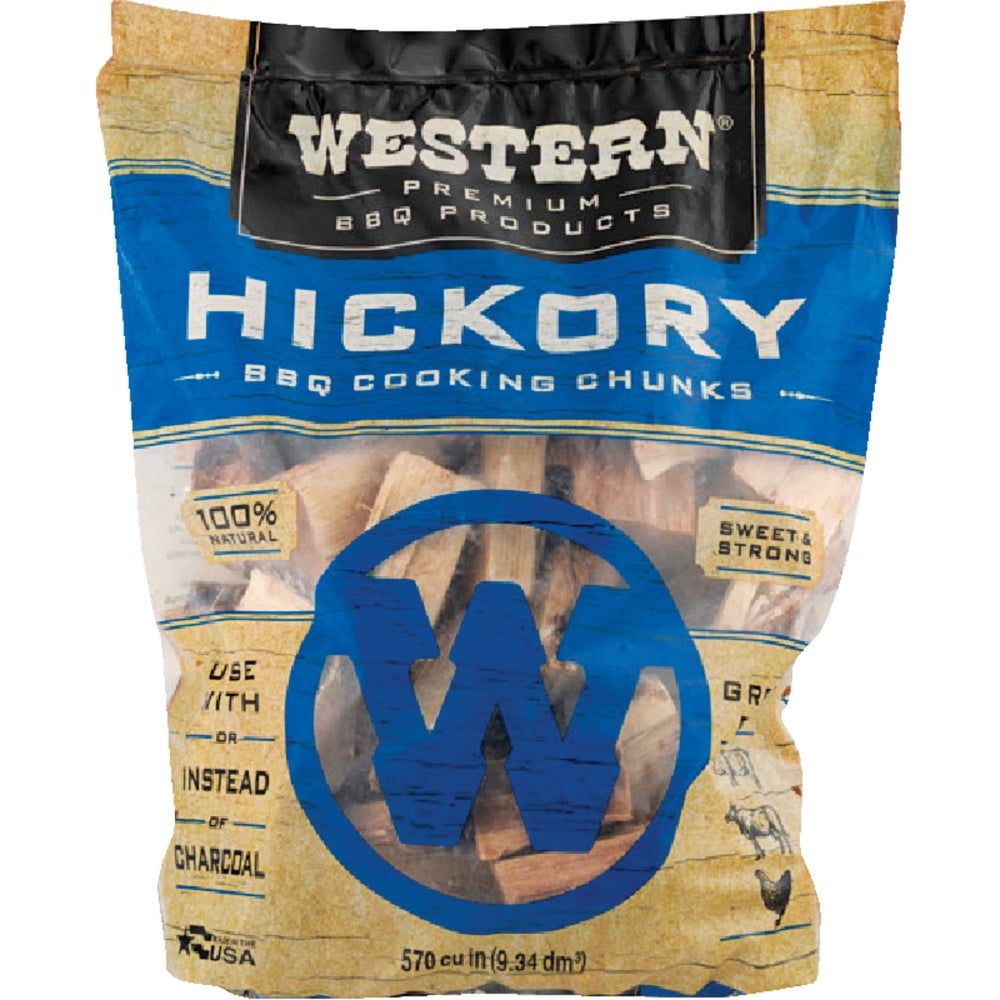 1 Pc Western 570 Cu. In. Hickory Wood Smoking Chunks - Walmart.com