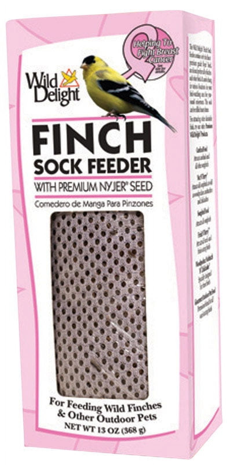 1 Pc, Wild Delight Finch 13 Oz Mesh Sock Feeder Bird Feeder 1 Ports ...