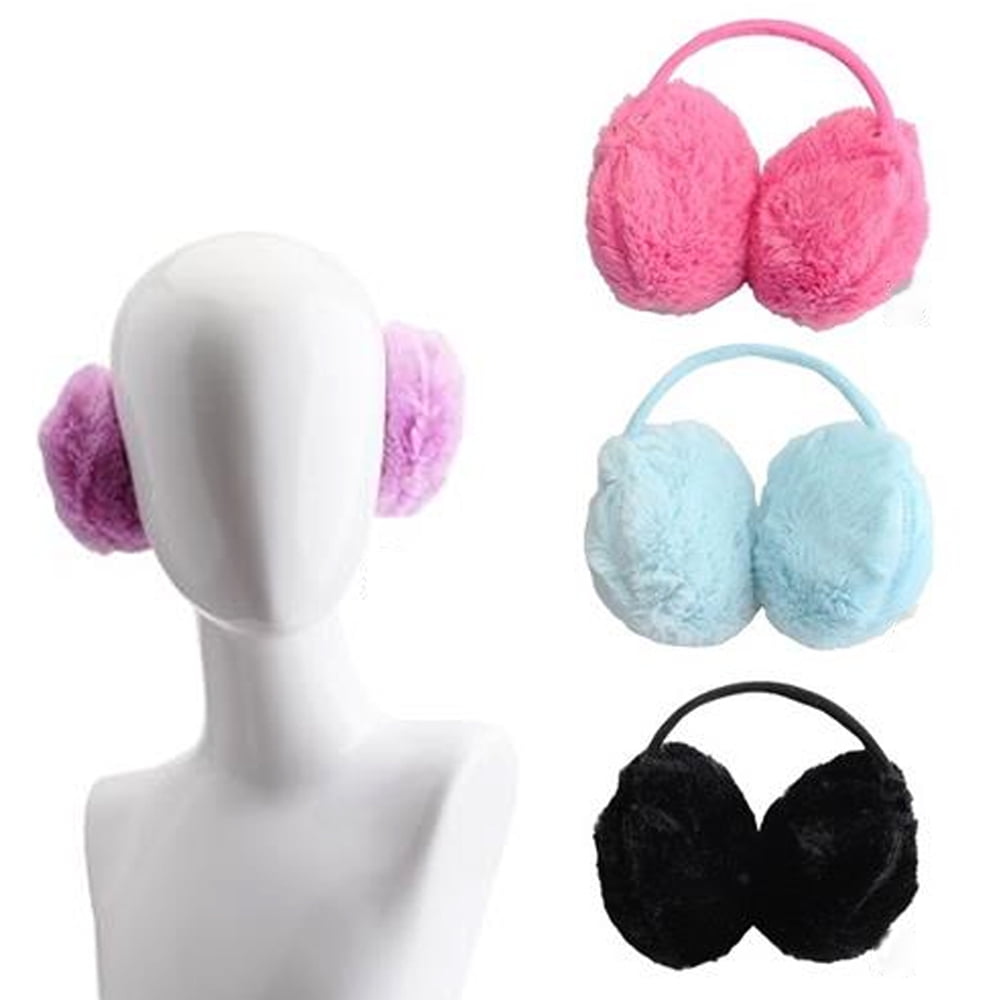 1 Pc Womens Faux Fur Fluffy Ear Muffs Warmer Plush Band Earmuffs Earlap ...