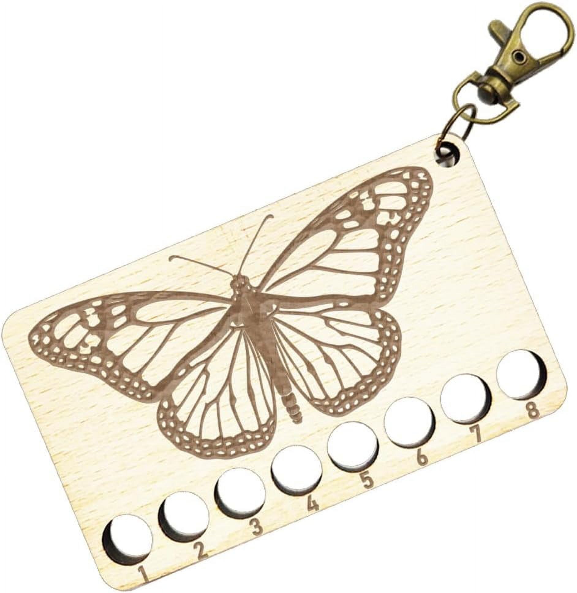 1 Pc Wood Needlework Project Card Butterfly Animal Floss Thread Holder ...