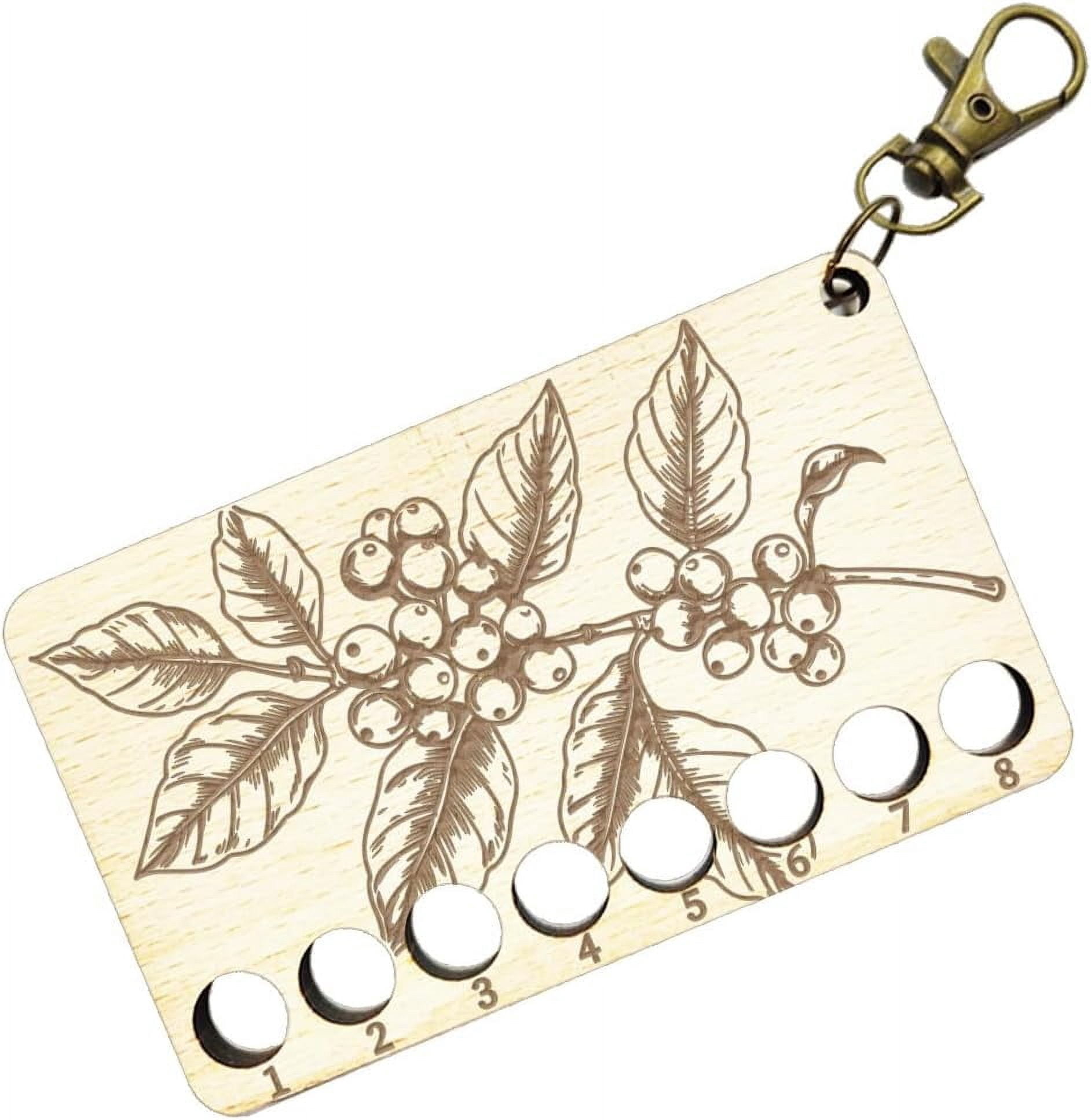 1 Pc Wood Needlework Project Card Coffeebean Plant Floss Thread Holder ...