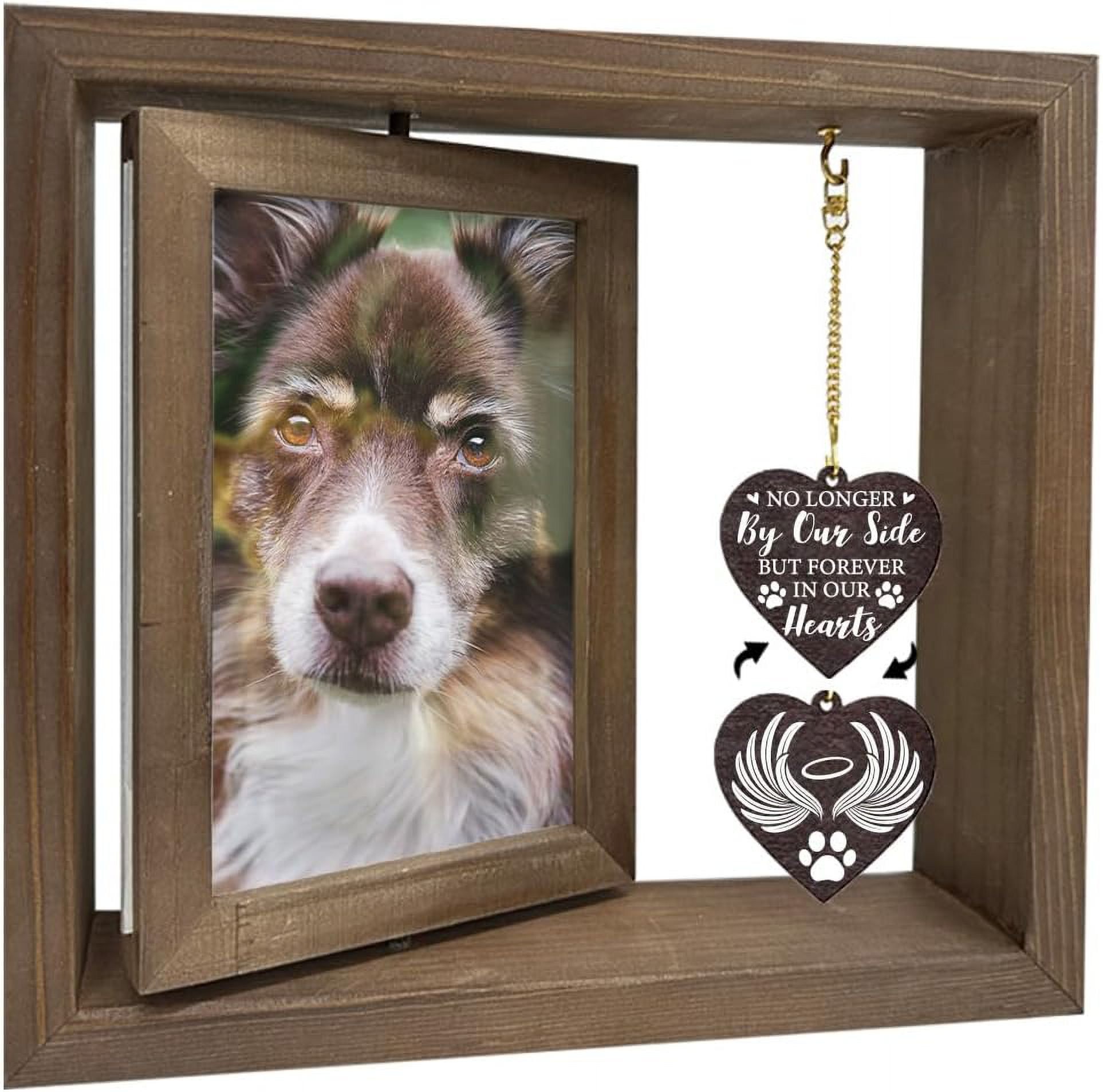 1 Pc Wood Rotating Picture Frame Dark Brown Forever in Our Hearts ...
