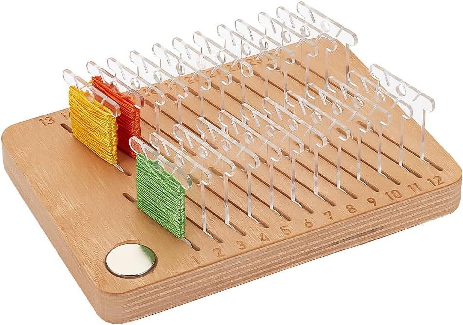1 Pc Wooden Bobbin Rack 24 Pcs Acrylic Thread Winding Boards Sewing ...