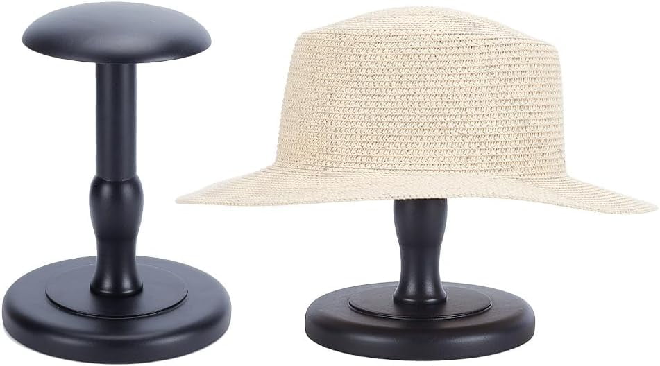 1 Pc Wooden Hat Stand Holder Vintage Black Tabletop Hat Rack Removable ...