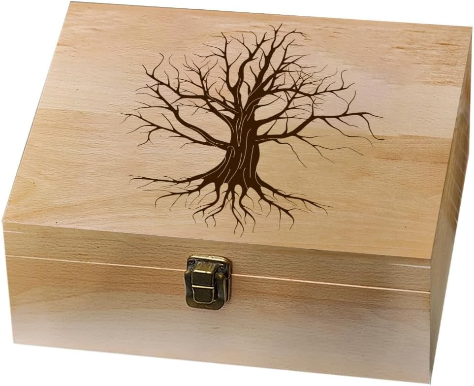 1 Pc Wooden Memory Keepsake Box Decorative Boxes Dead Branches Tree ...