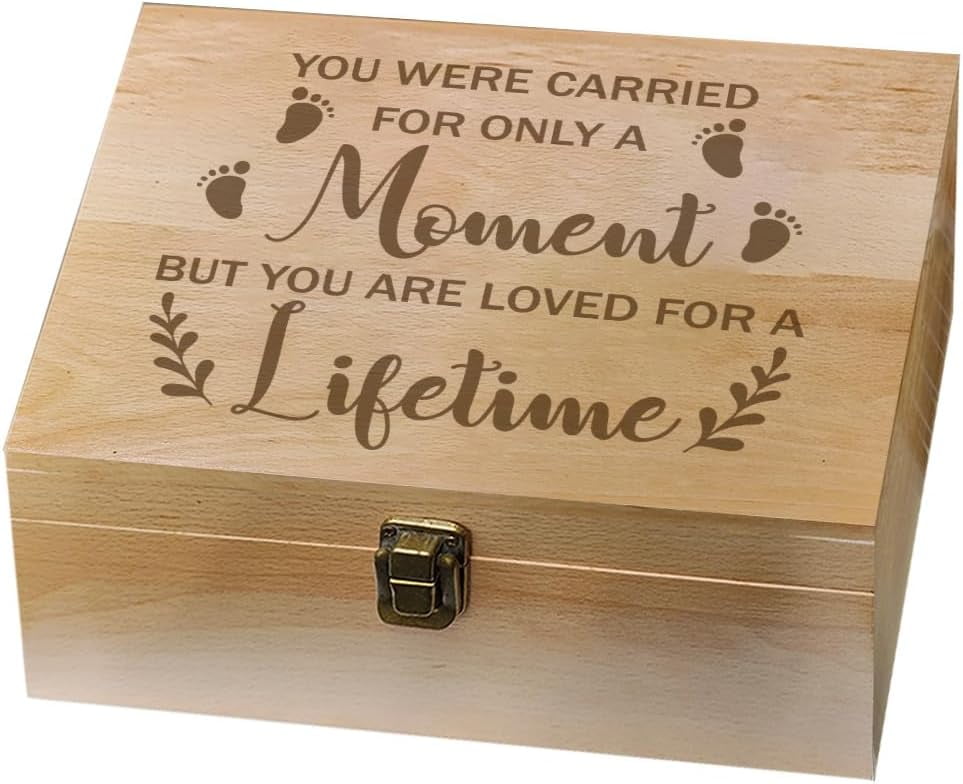 1 Pc Wooden Memory Keepsake Box Miscarry Memory Box for Baby Loss ...