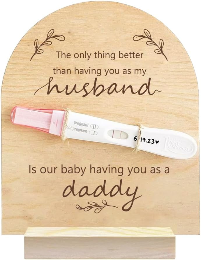 1 Pc Wooden Pregnancy Announcement Sign Having You as A Daddy Wooden ...