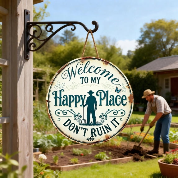 1 Pc Wooden Welcome Sign Set "Welcome to My Happy Place Don't Ruin It ...