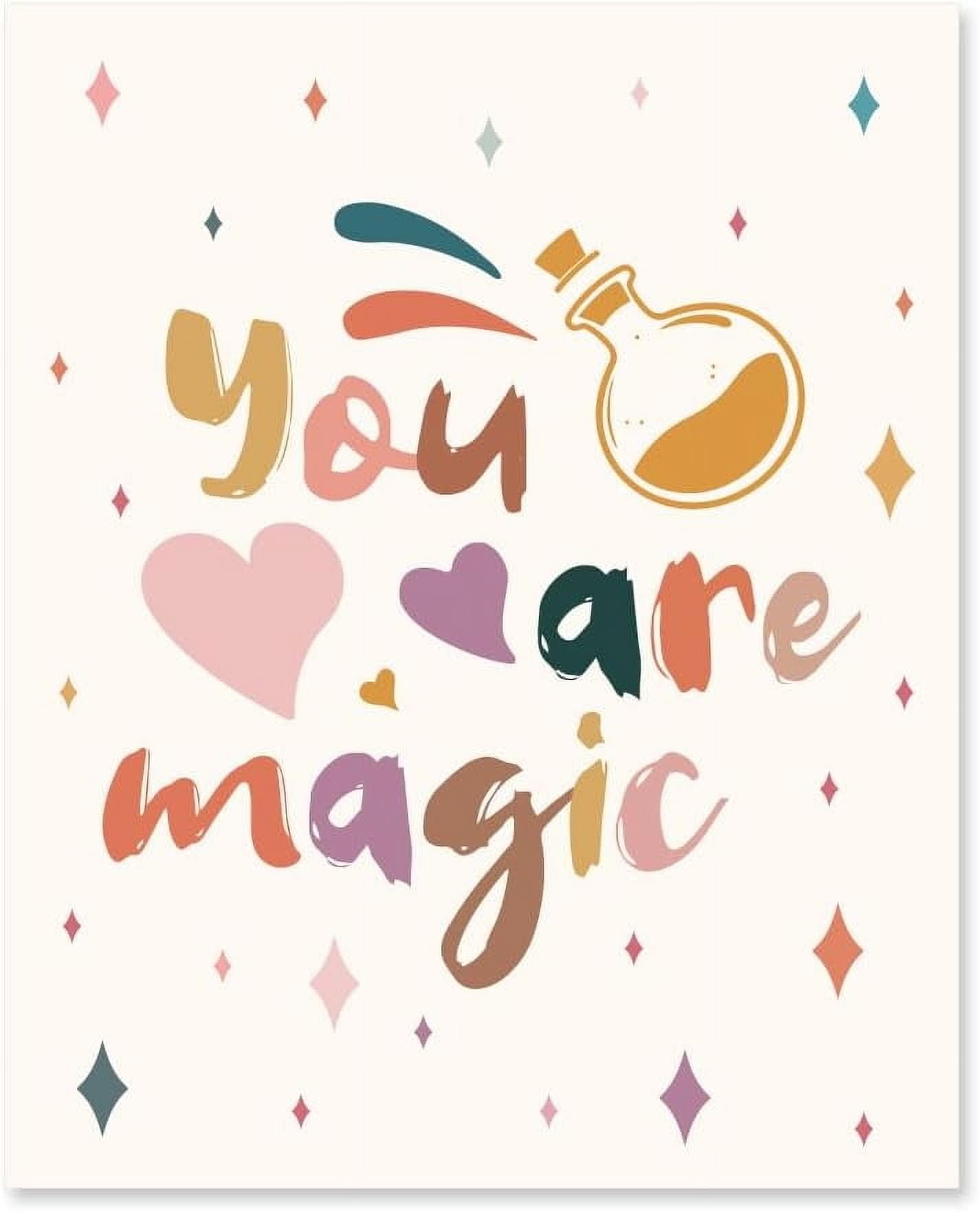 1 Pc You Are Magic Wall Poster Heart Star Magic Bottle Print Boho ...