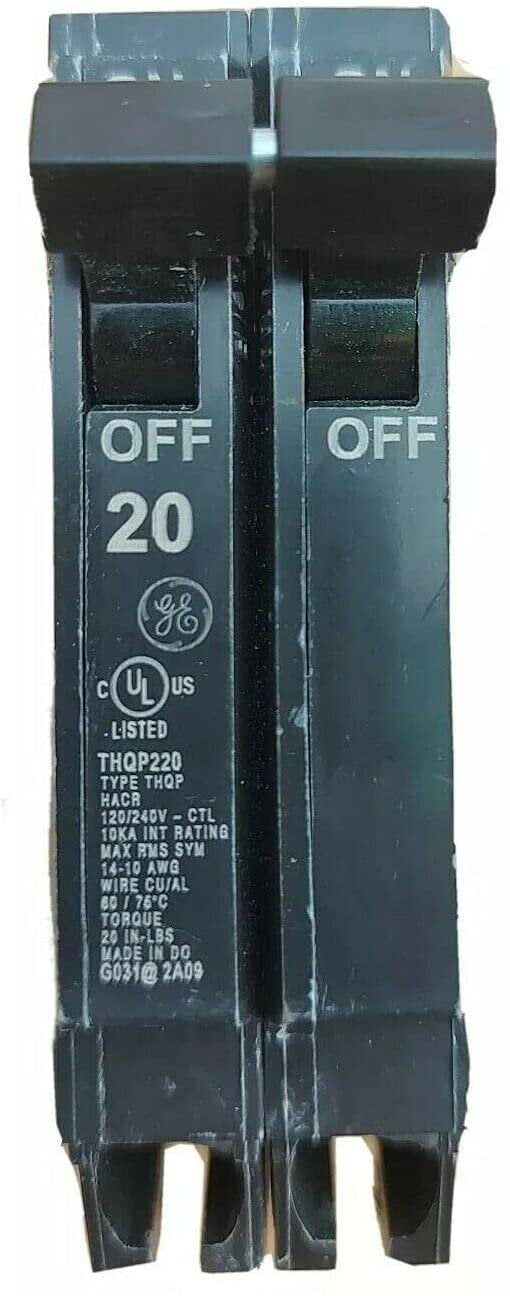 1 Pc of Braker THQP220 120/240V Duplex 20 Amp Circuit Breaker 1 INCH ...