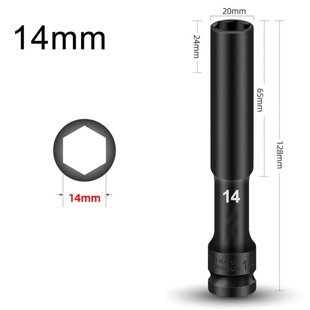 1 Pcs 1/2 Drive Socket Wrench Hex Socket Head 14mm Adapter Spanner ...