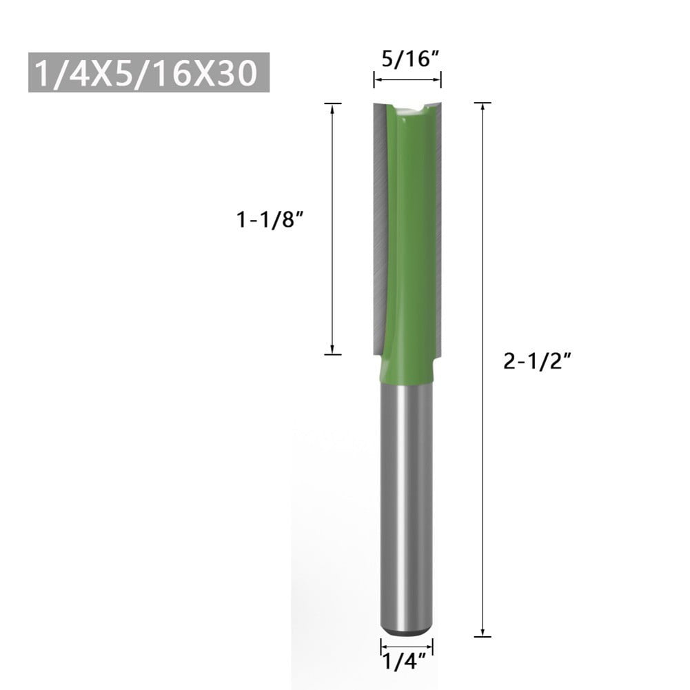 qiya 1-7pc 1/4" Shank Single Double Flute Straight Router Bit Milling ...