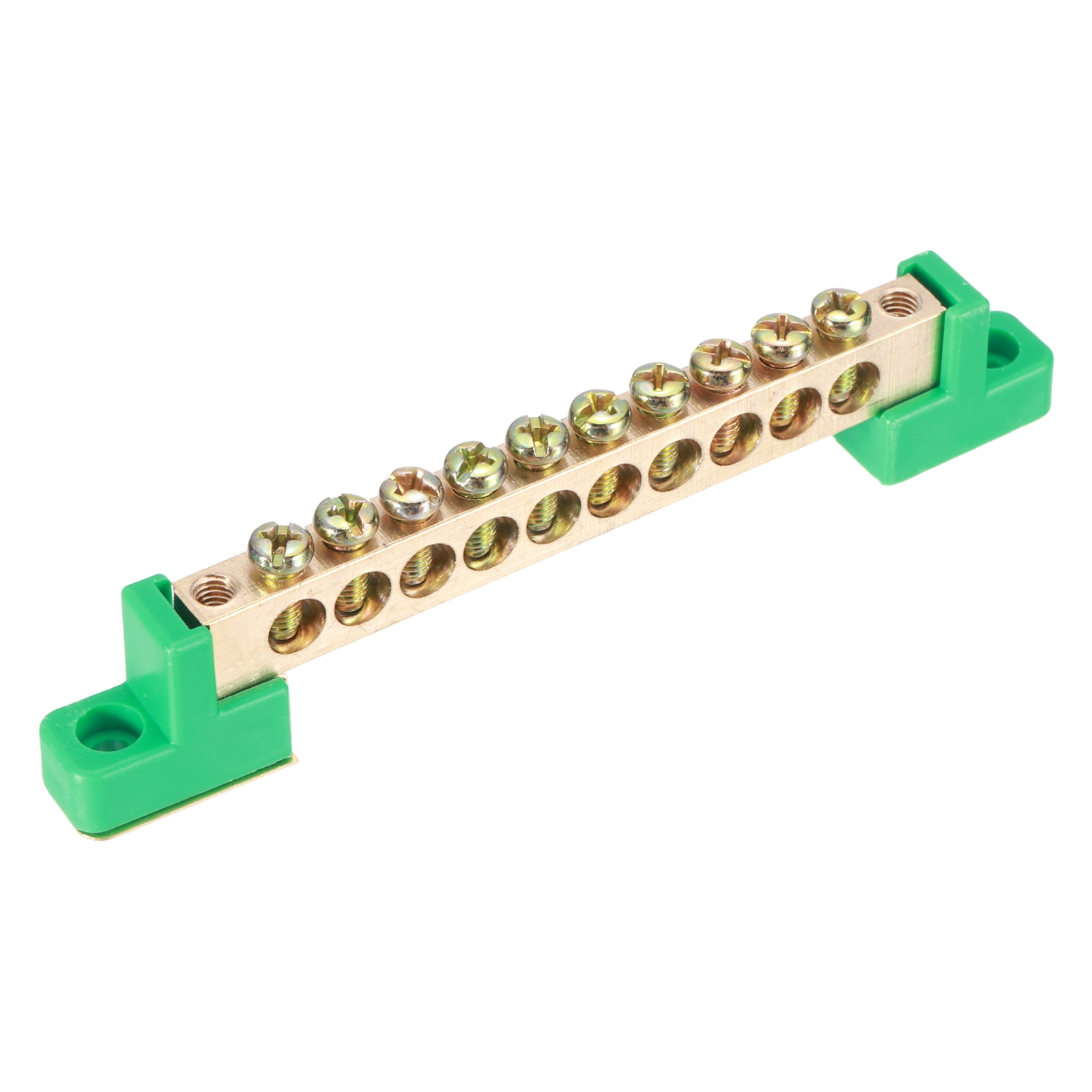 1 Pcs 10 Positions Bridge Design Terminal Bus Bar Terminal Block Brass ...