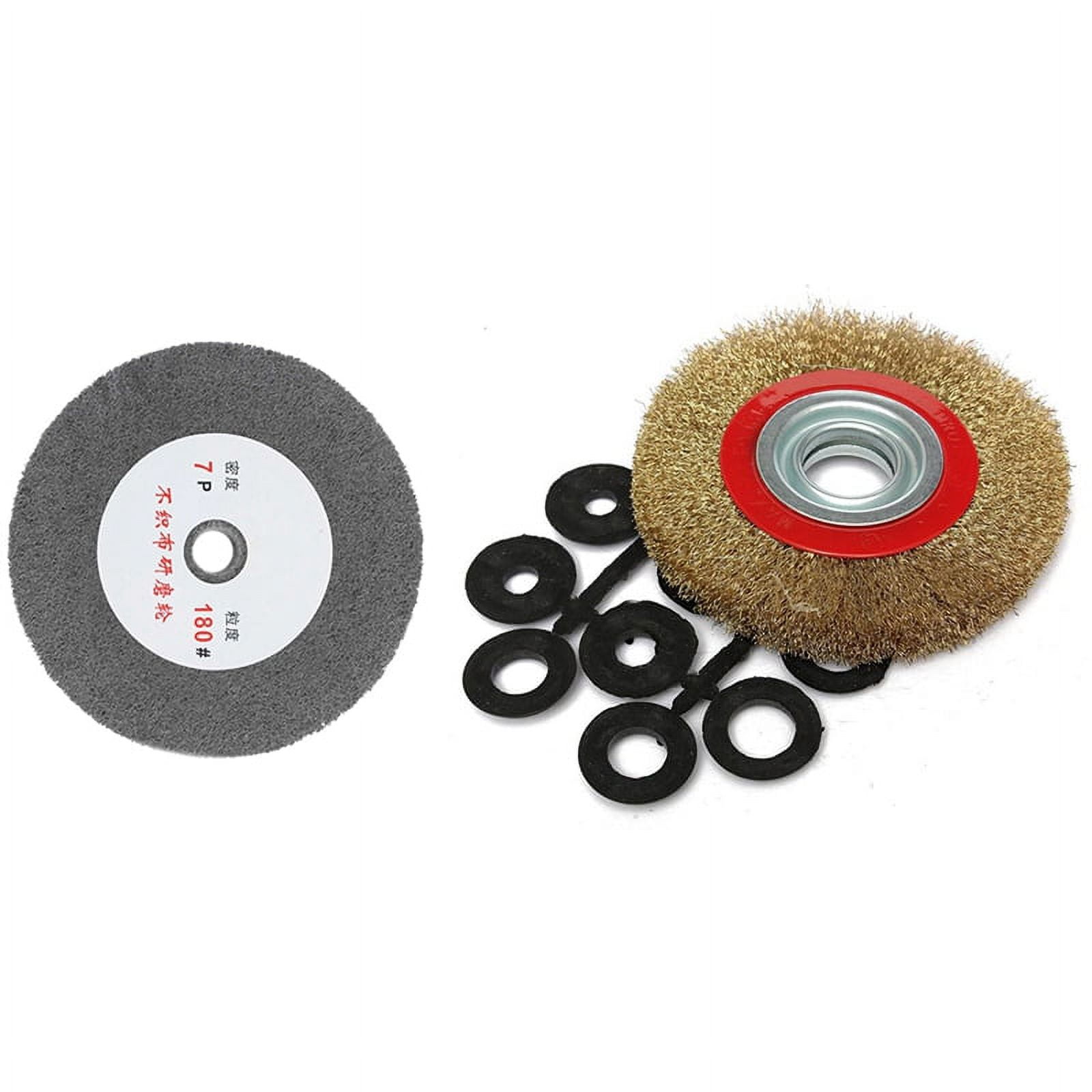 1 Pcs 180 Grit Fiber Wheel Polishing Buffing Disc & 1 Set 8 Inch 200mm ...