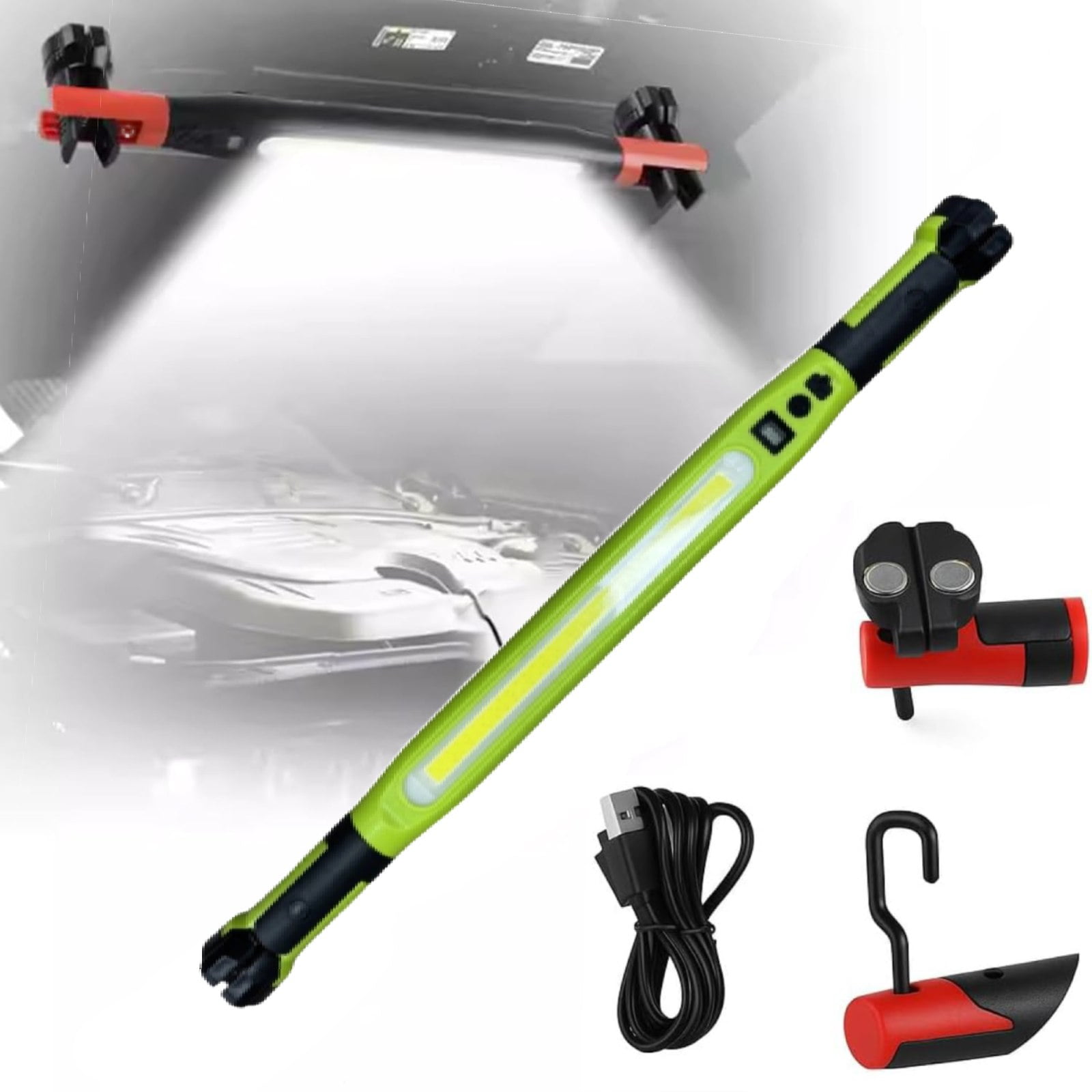 1 Pcs 2026 Upgraded Magnetic Work Light, Under Hood Work Light Bar ...