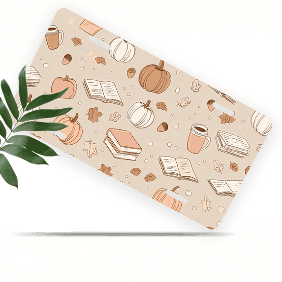 1 Pcs 2D Flat License Plate Covers & Frames, Autumn Elements For ...