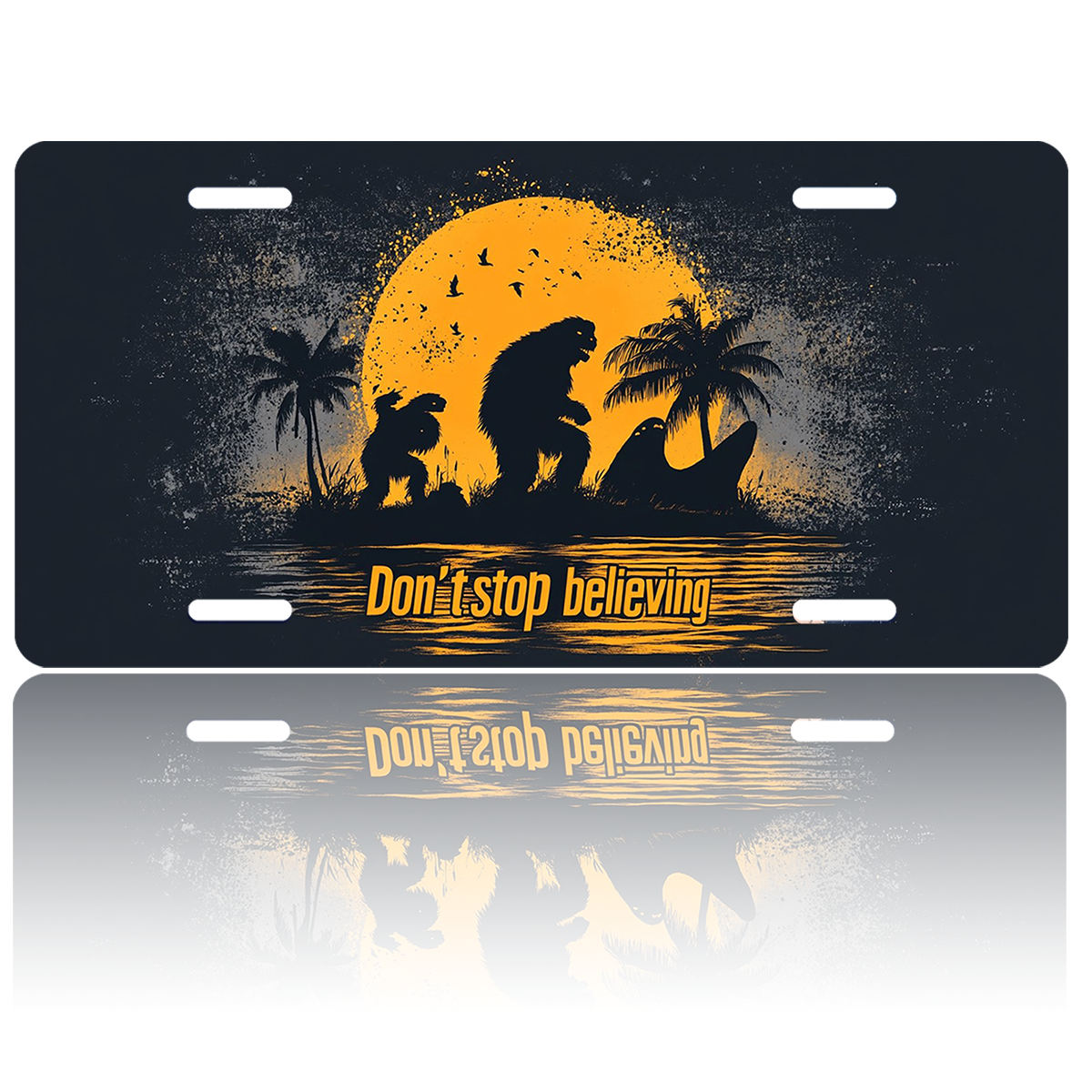1 Pcs 2D Flat License Plate Covers & Frames, Bigfoot and Dont stop For ...