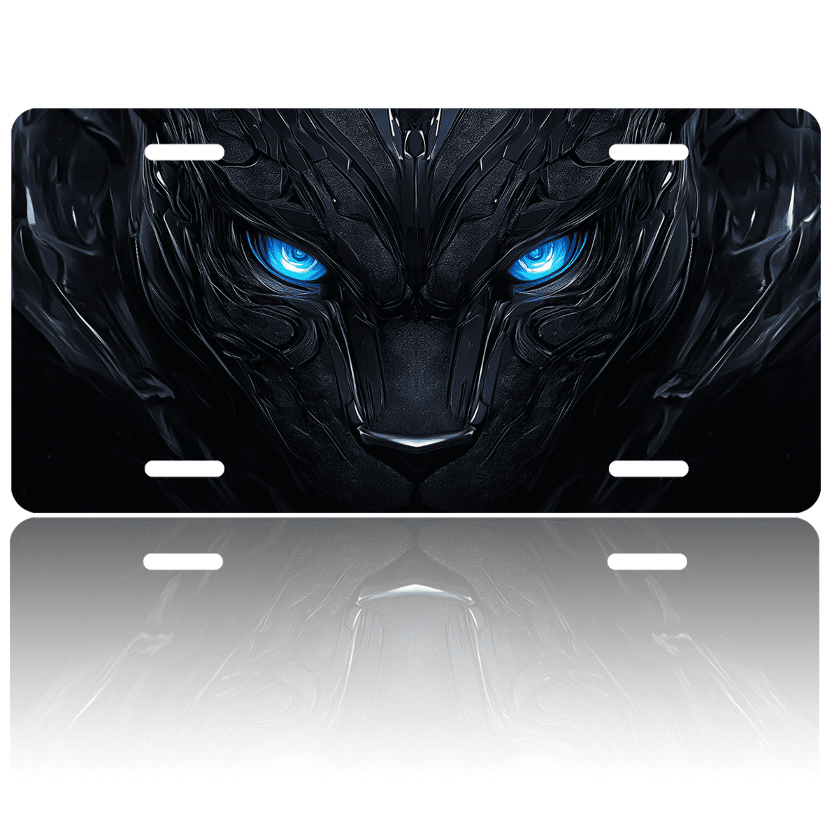 1 Pcs 2D Flat License Plate Covers & Frames, Black Panther For ...