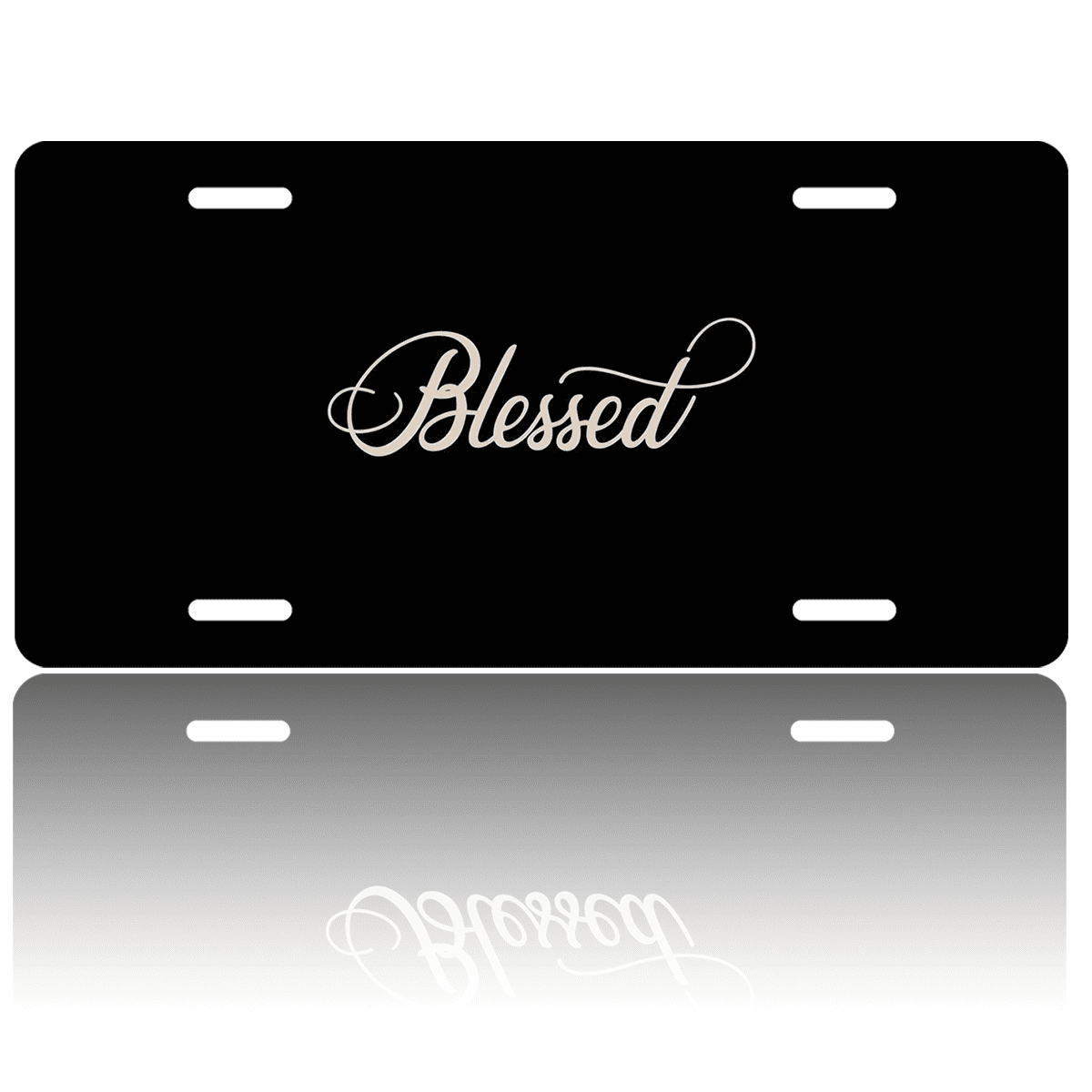 1 Pcs 2D Flat License Plate Covers & Frames, Blessed For Decorative ...