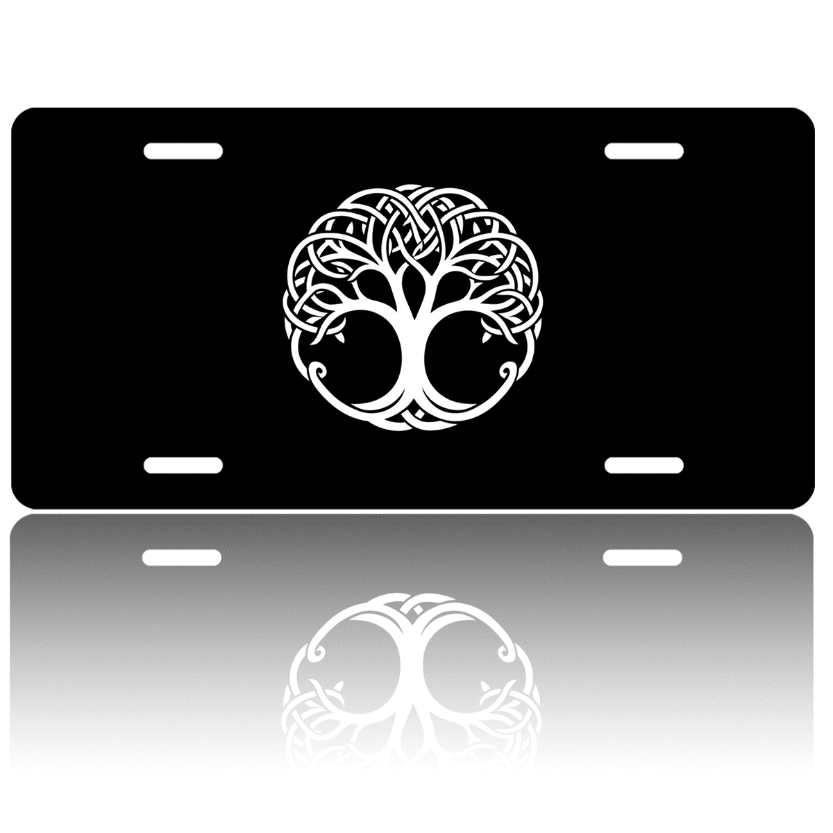 1 Pcs 2D Flat License Plate Covers & Frames, Celtic Tree of Life For ...